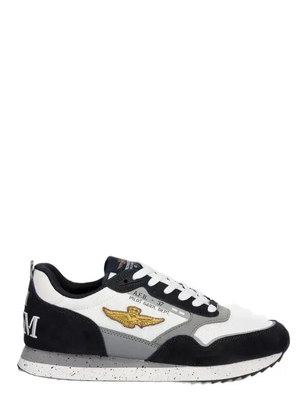 AERONAUTICA MILITARE Logo-embroidered Sneakers - White