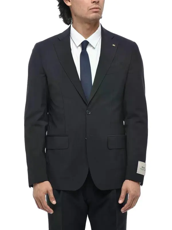 Corneliani Cc Collection Single-breasted Virgin Wool Suit - Black