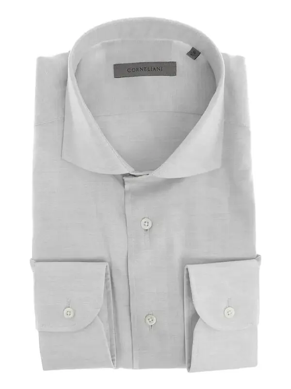 Corneliani French-collar Long-sleeve Shirt - Grey