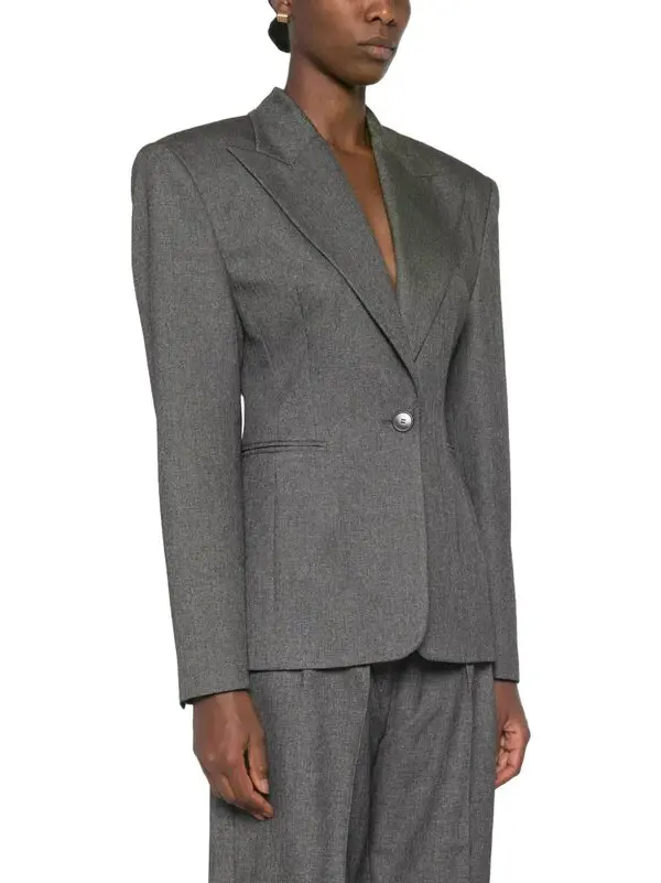 Andamane The Attico Toni Single-breasted Blazer - Grey