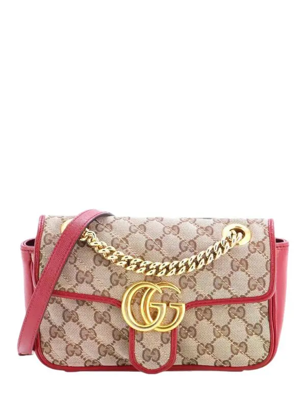 Gucci Gg Marmont Flap Mini Crossbody Bag - Brown