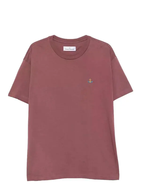 VIVIENNE WESTWOOD Orb-embroidered T-shirt - Pink
