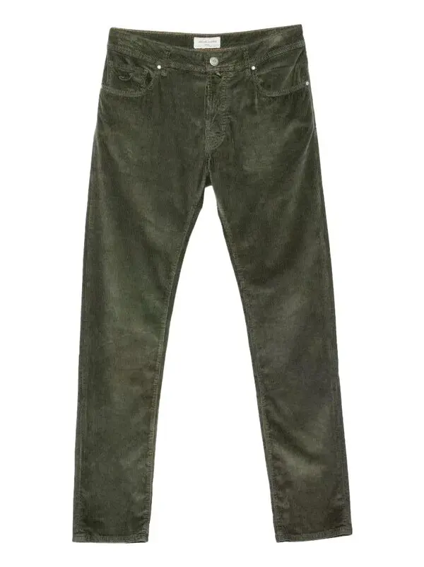 Jacob Cohen Corduroy Logo-patch Trousers - Green