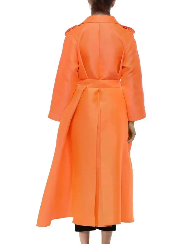 SUPER BLOND Belted Trench Coat - Orange
