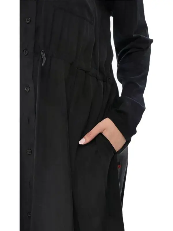 Woolrich Drawstring Waist Maxi Dress - Black