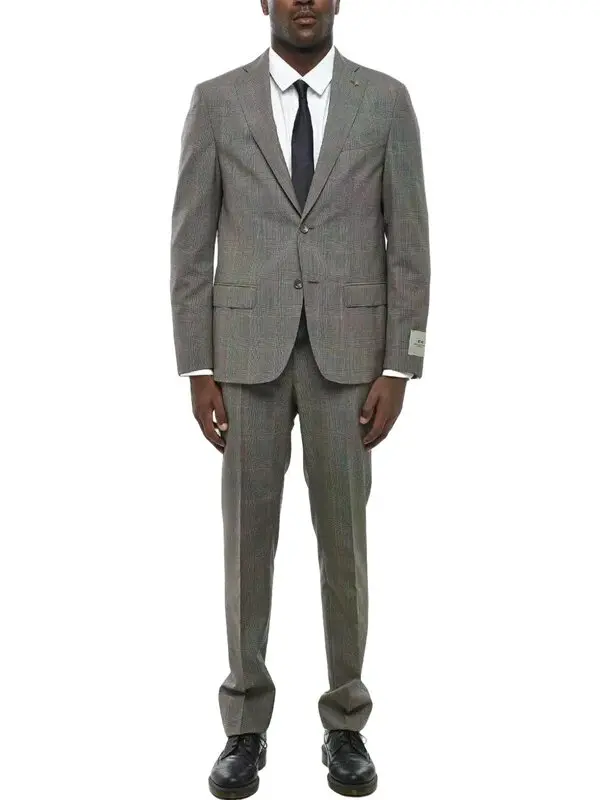 Corneliani District Check Virgin Wool Suit - Grey