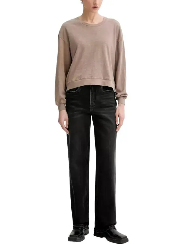 American Vintage Dropped-shoulder Long-sleeve Sweatshirt - Brown