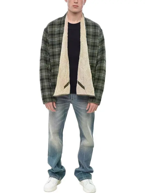 GREG LAUREN Reversible Checked Overshirt - Green