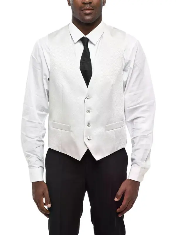 Corneliani Jacquard-woven Waistcoat - Silver