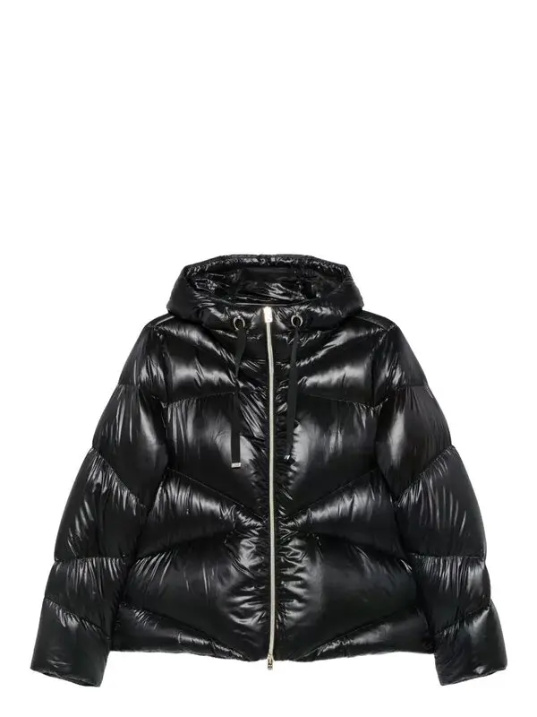Herno Quilted Hooded Puffer Jacket - Black