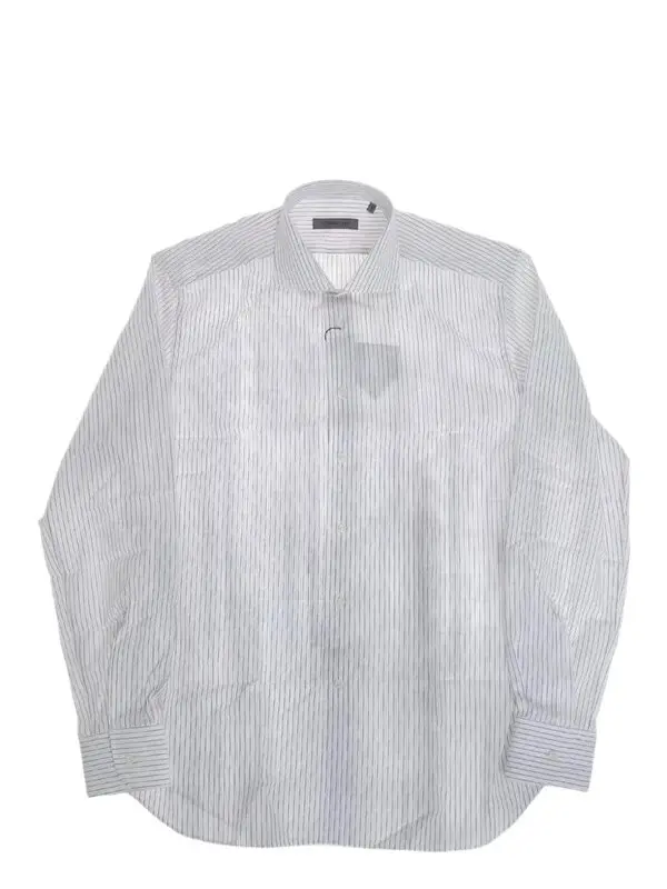 Corneliani Striped French-collar Shirt - White