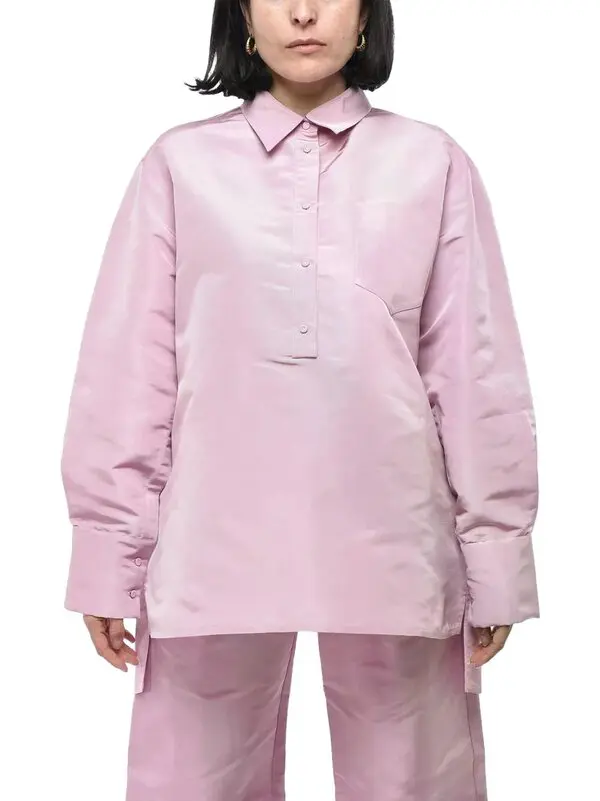 SUPER BLOND Silk Organza Blouse - Pink