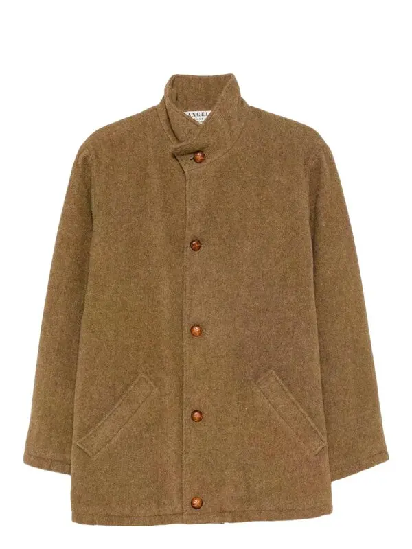 A.N.G.E.L.O. VINTAGE CULT 1970s High-neck Buttoned Wool Coat - Brown