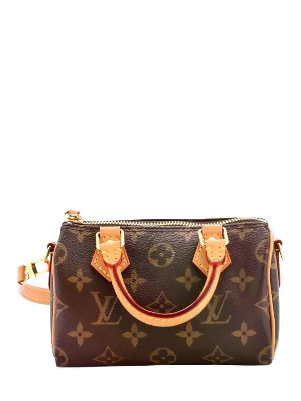 LOUIS VUITTON Speedy Bandouliere Nm Monogram Canvas Nano Bag - Brown