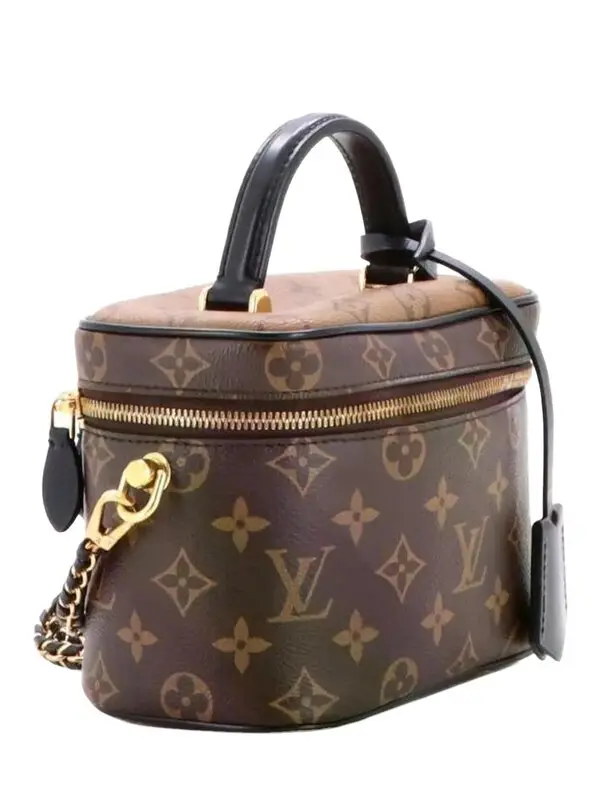 LOUIS VUITTON Vanity Satchel Reverse Monogram Canvas Pm - Brown