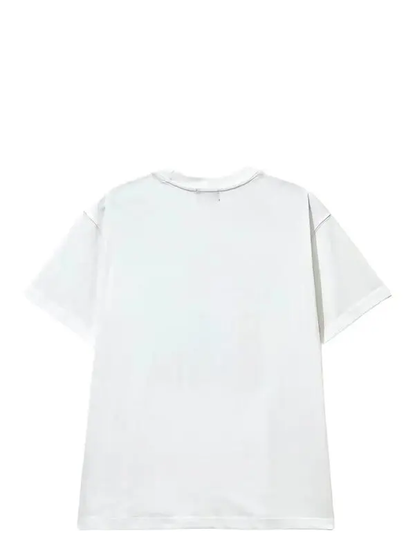 THUG CLUB Graphic-print Logo-plaque T-shirt - White