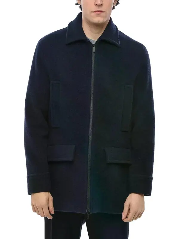 Corneliani Zip-up Four-pocket Coat - Blue