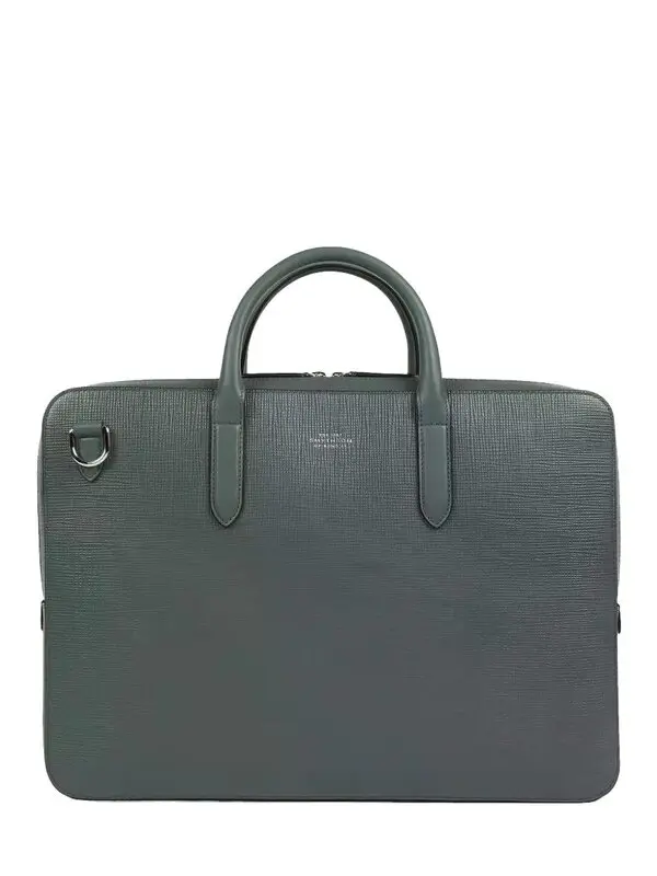 Smythson Panama Large Briefcase - Grey