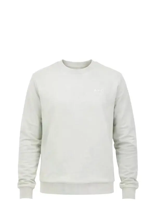 A.p.c. Logo Detail Crewneck Sweatshirt - Neutrals