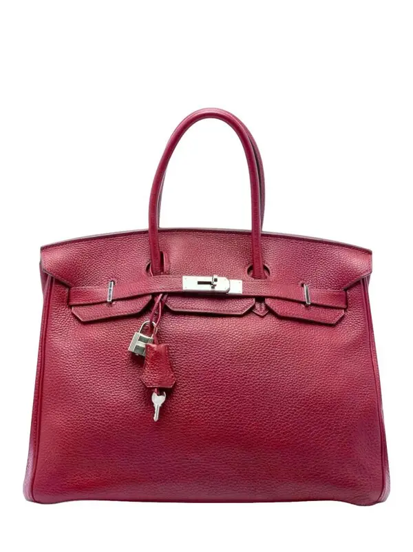 Hermès 2010 Togo Birkin Retourne 35 Handbag - Red