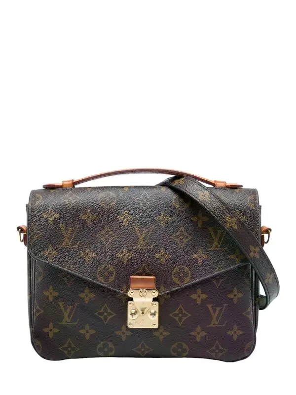 LOUIS VUITTON Monogram Pochette Metis Satchel - Brown