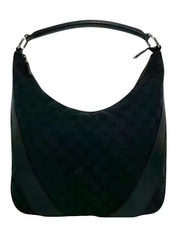 Gucci Gg Canvas Hobo Bag - Black