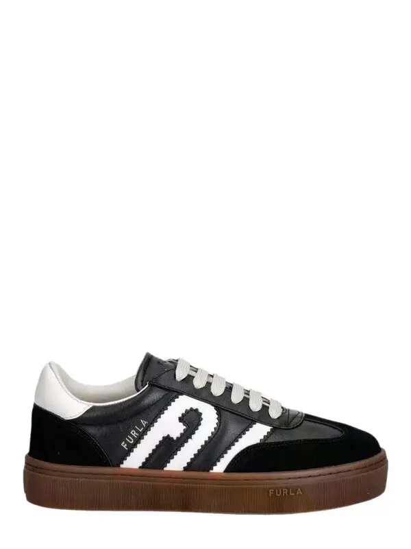 Furla Panelled Sneakers - Black
