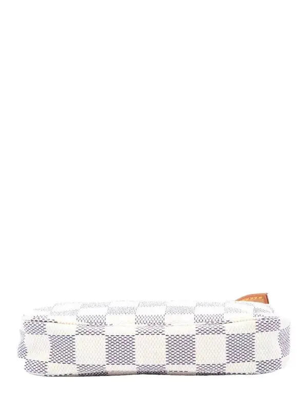 LOUIS VUITTON Damier Azur Mini Pochette Accessories Handbag - White