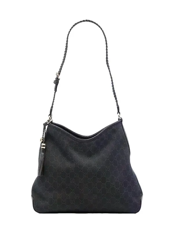 Gucci Gg Denim Marrakech Shoulder Bag - Brown
