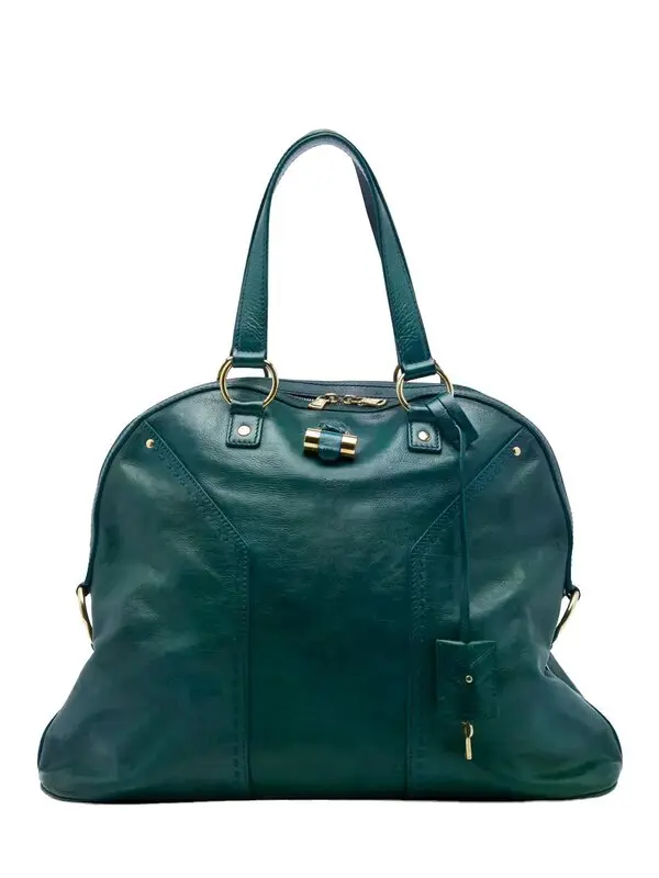 Saint Laurent Large Leather Muse Handbag - Blue
