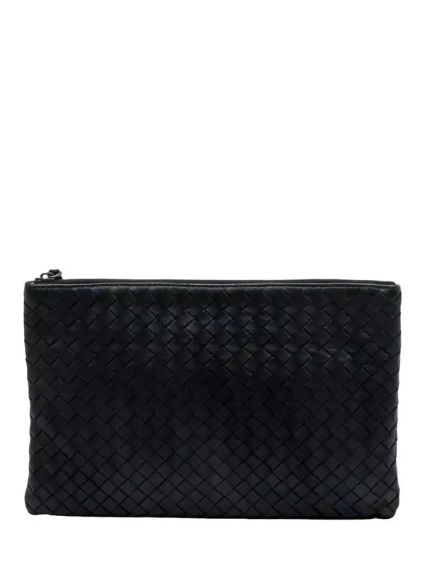 Bottega Veneta Nappa Intrecciato Clutch Bag - Black