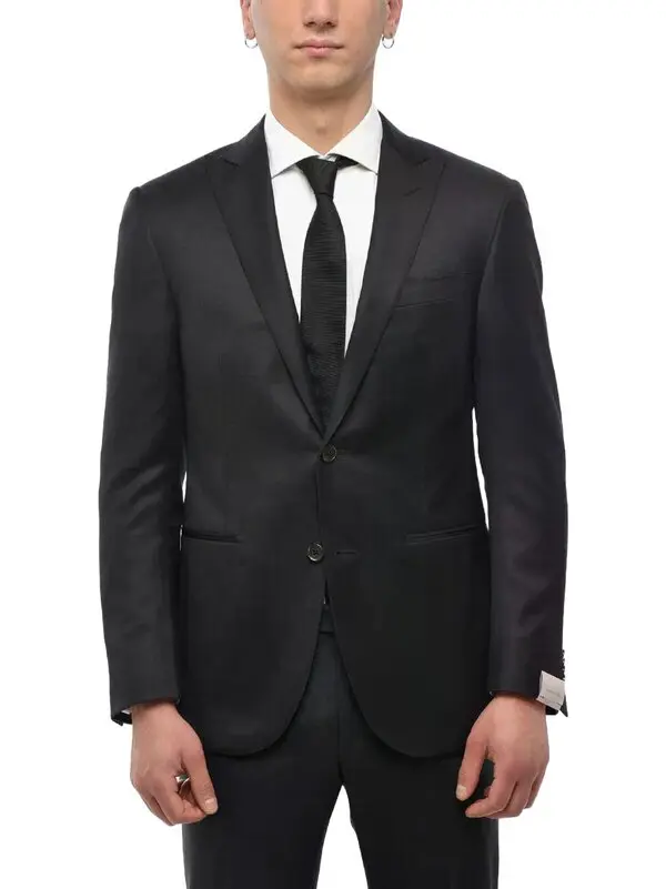 Corneliani Academy Peak-lapel Jacket - Black