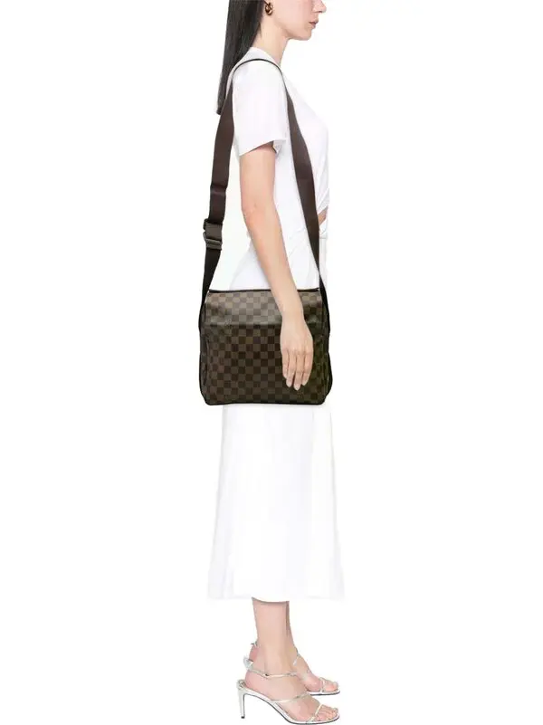 LOUIS VUITTON Damier Ebene Naviglio Crossbody Bag - Brown