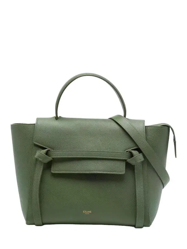 Celine Micro Grained Calfskin Belt Bag Satchel - Green