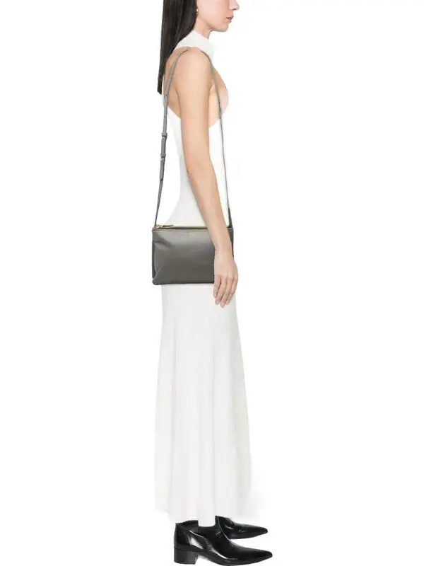 Celine Lambskin Trio Crossbody Bag - Grey
