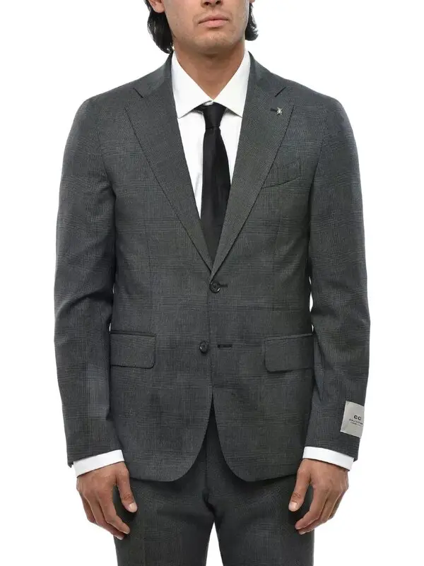 Corneliani Single-breasted Checked Suit - Grey