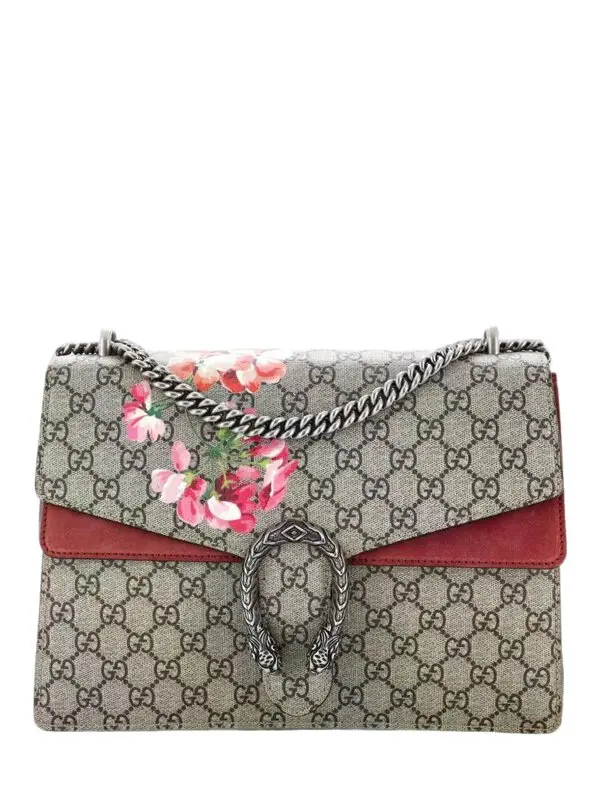 Gucci Dionysus Blooms Print Gg Coated Canvas Medium Shoulder Bag - Brown