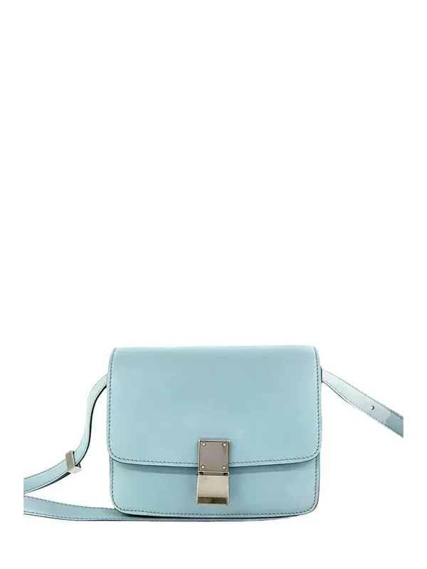 Celine Small Calfskin Classic Box Crossbody Bag - Blue