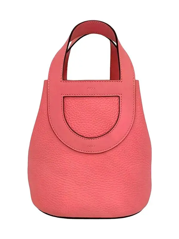 Hermès Clemence And Swift Leather Bucket Bag - Pink