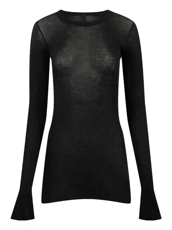Rick Owens Ribbed Long-sleeve T-shirt - Black