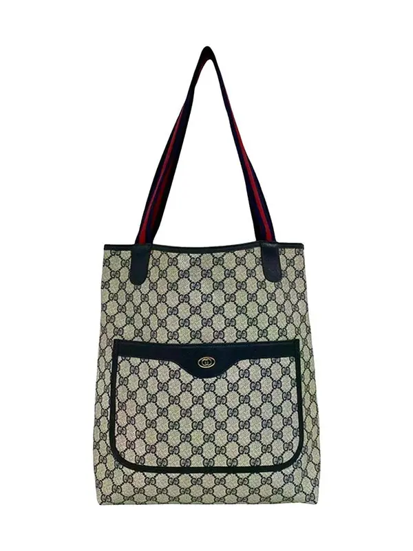 Gucci Gg Supreme Web Tote Bag - Neutrals