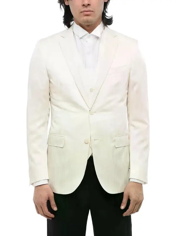 Corneliani Herringbone Single-breasted Blazer - Neutrals