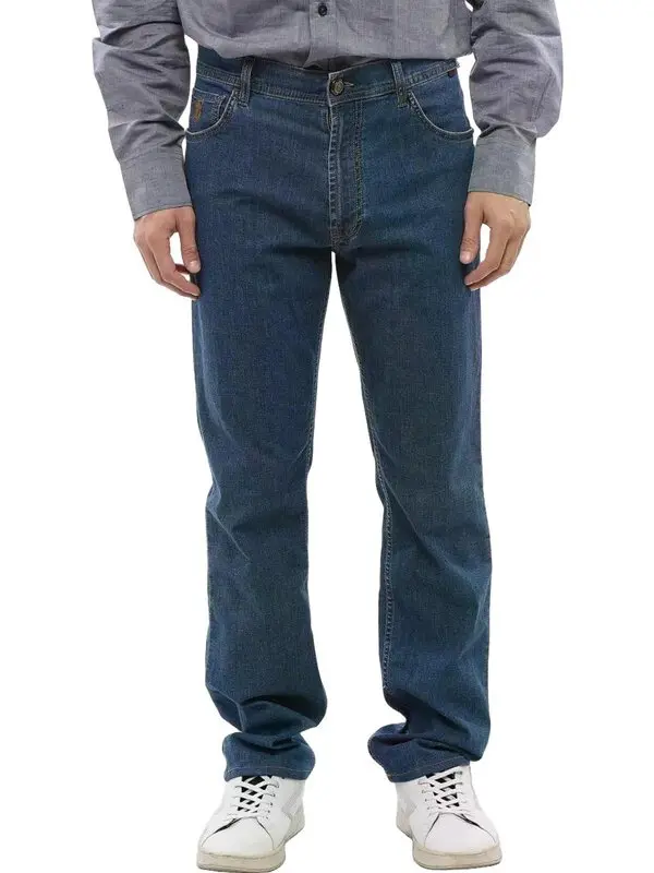 Corneliani Contrasting-stitch Regular-fit Jeans - Blue