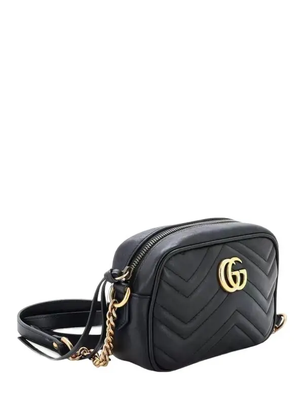 Gucci Gg Marmont Matelassé Leather Mini Shoulder Bag - Black