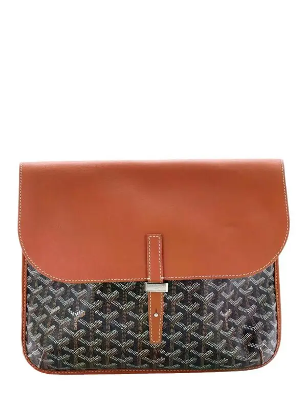 Goyard Messenger Bag In Coated Canvas And Leather - Brown