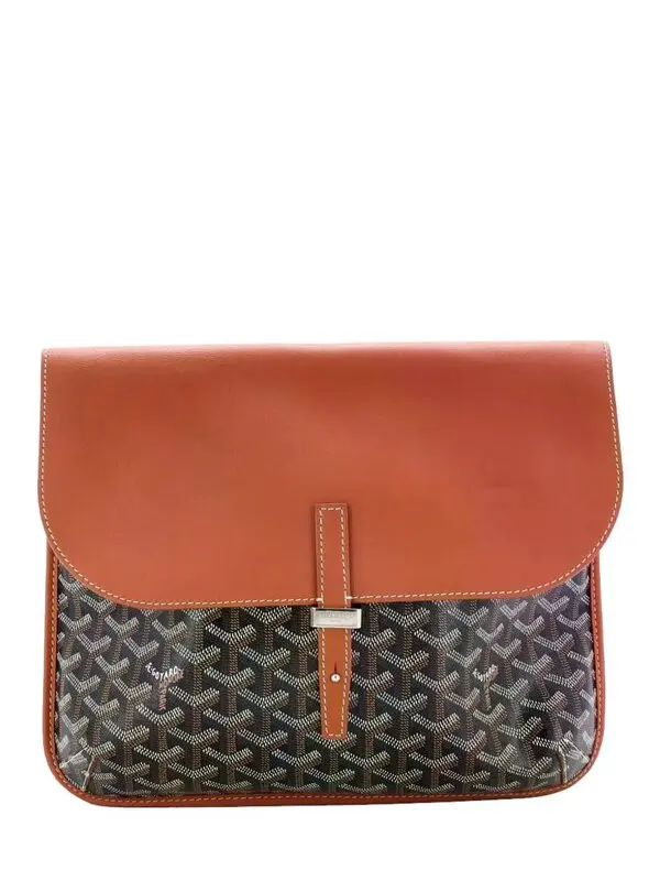 Goyard Coursier Messenger Bag In Coated Canvas And Leather - Brown