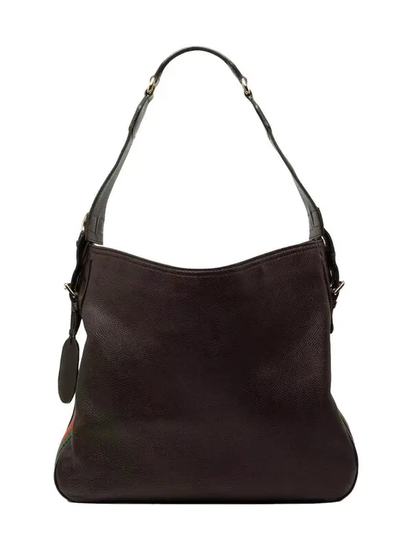 Gucci 2000-2015 Medium Pebbled Calfskin Shoulder Bag - Brown