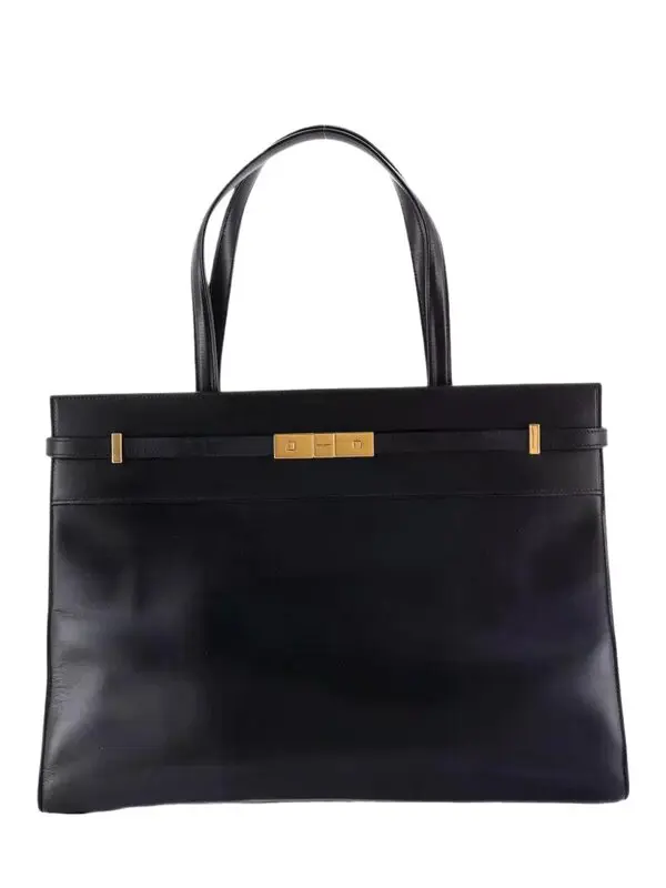 Saint Laurent Manhattan Leather Medium Tote Bag - Black