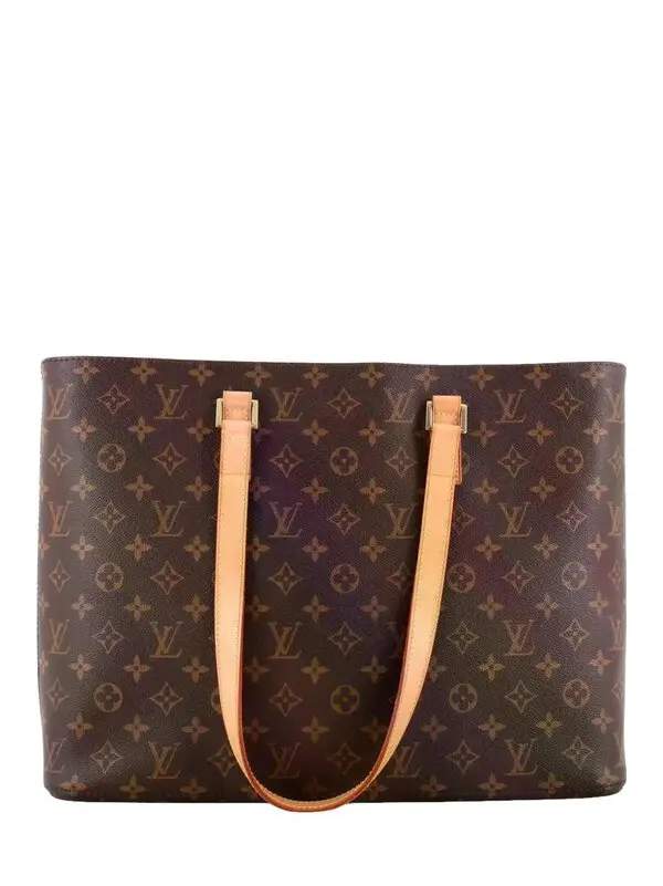 LOUIS VUITTON Luco Handbag Monogram Canvas Tote Bag - Black