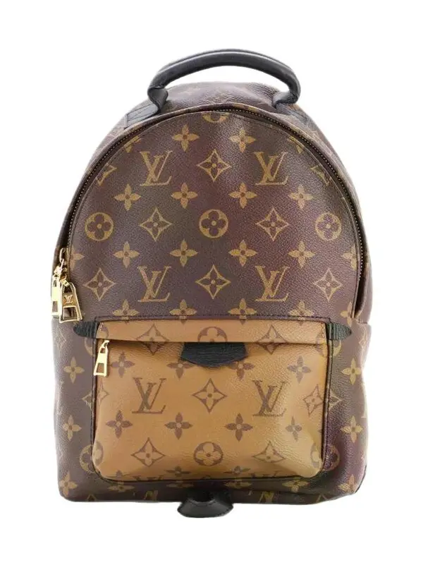 LOUIS VUITTON Palm Springs Reverse Monogram Canvas Pm Backpack - Black